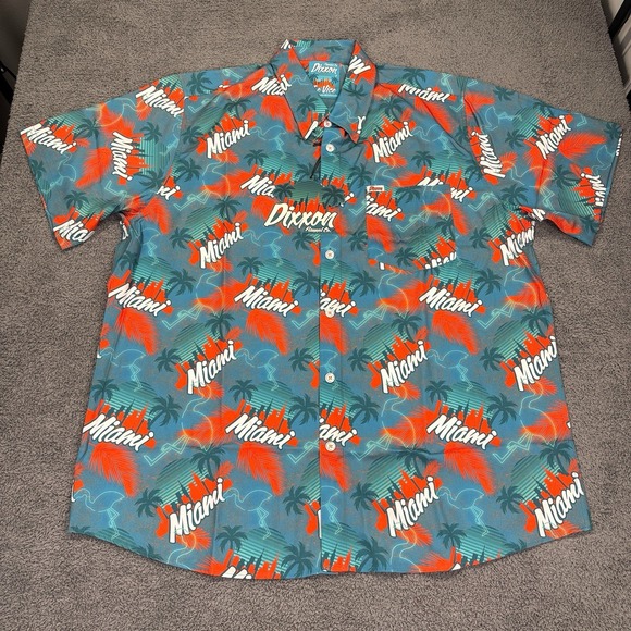 DIXXON | Shirts | Dixxon Flannel Co The Vice Shirt Men 2x Blue Miami ...